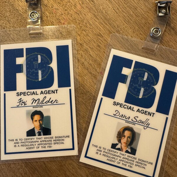 X FILES Dana Scully Badge ID Name Tag Card Costume Cosplay Prop ...