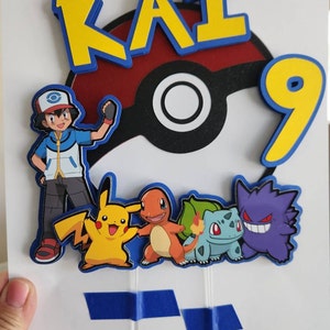 Custom Pokemon Birthday Cake Topper Layered & 3D Cake Topper Charmander ...