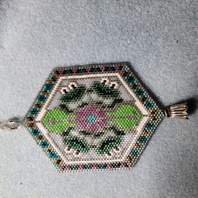 Bead Pattern Peyote Iris Stained Glass Tapestry Panel Beading Even ...