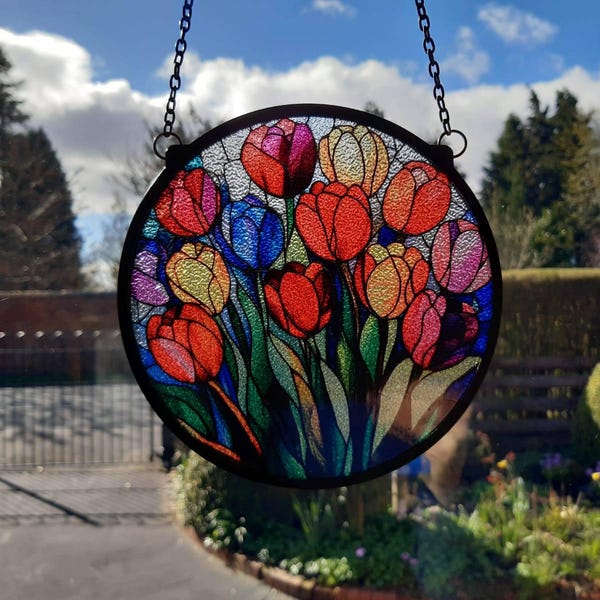 Pepperoni Pizza Stained Glass, Window Hanging Decor, Kitchen Suncatcher ...