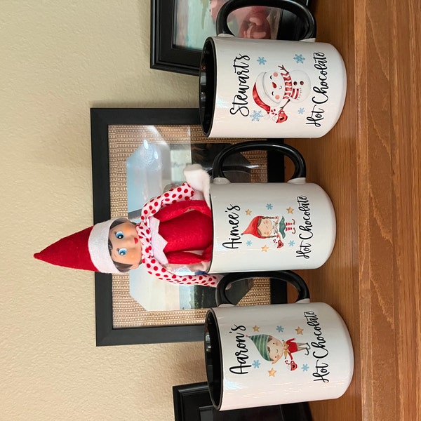 Personalized Kids Hot Chocolate Christmas Mug, Hot Cocoa Custom Name ...