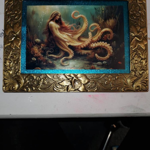 Octopus Siren Art Print - Mermaid Poster, Fantasy Decor, Nautical ...