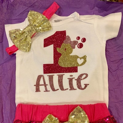 Personalized Rubber Ducky Birthday Shorts Outfit, Duck Birthday, Rubber ...