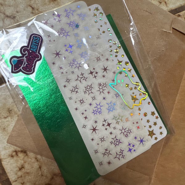 Tiny Sparkle Stickers Vinyl GLOW Star Waterproof Tiny Stars Small ...