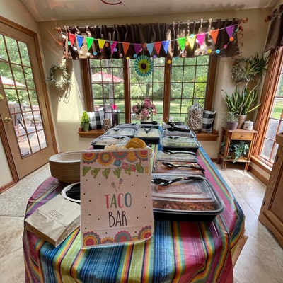 Taco Bar Party Sign Fiesta Party Sign Fiesta Food Station Sign Fiesta ...