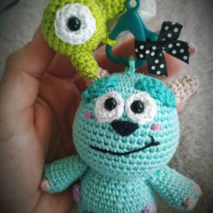 Mini Monster-keychain Version Crochet Pattern by Aquariwool Crochet ...