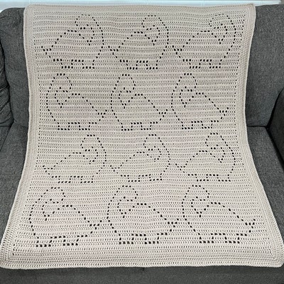 Littlefoot Blanket Filet Crochet Blanket Pattern Baby Blanket Crochet ...