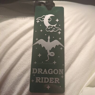 Fantasy Dragon Rider Acrylic Bookmark / Fantasy Books / Bookish Gifts ...