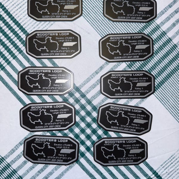 Custom Off-road Trail Badges for Jeep, Truck, Broncho, Chevy, Ford 4x4 ...
