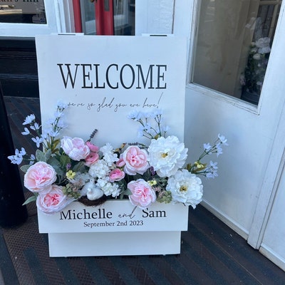 DIY Tutorial Flower Box Welcome Sign Picture and Text Instructions ...