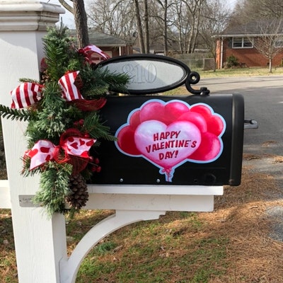 Mailbox Magnet Partial Cover Door of Mail Box Happy Valentine Balloon ...