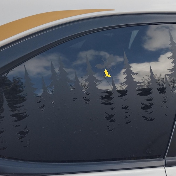 Pine Trees Quarter Window Decal – Subaru Outback 2010–2027 | Forest ...