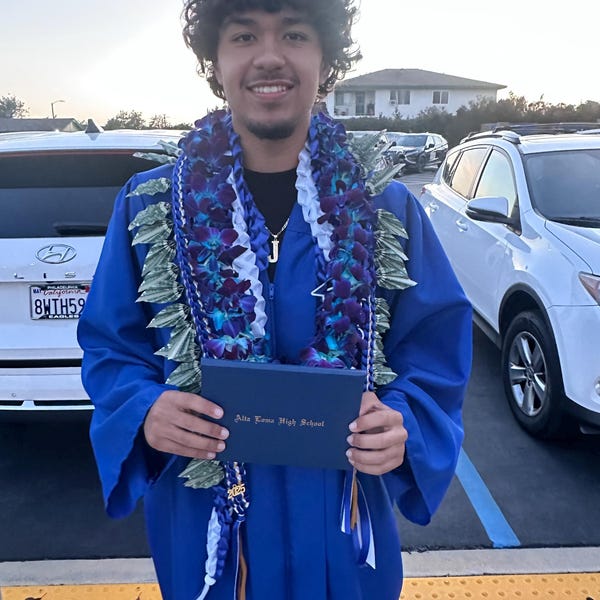 Graduation Stole Open Ended Double Braided Ribbon Lei Pink / White Gold ...