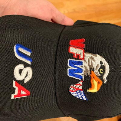 VFW W/eagle Black Baseball Hat/cap W/ USA Black or Blue - Etsy