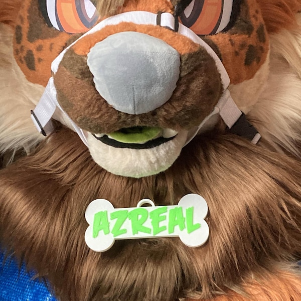 Smilodon Sabretooth Cat Fursuit Head Base Set: Eyes, Moving Jaw, Nose ...