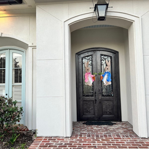 Large Rabbit Door Hanger Bunny Easter Spring Decor Inspired by Peter ...