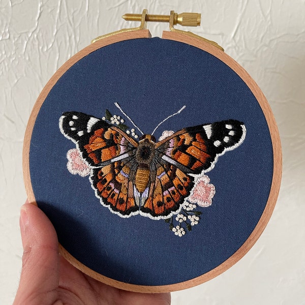 Butterfly: Hand Embroidery Pattern, Thread Painting Tutorial, Instant ...