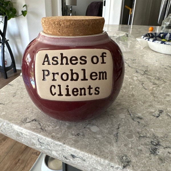 Ashes of Problem Clients Piggy Bank: Funny Office Decor Jar - Etsy