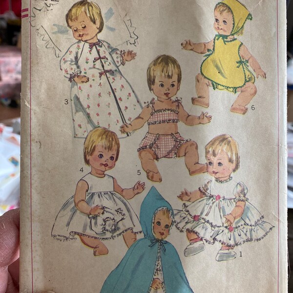 3460 Butterick Sewing Pattern UNCUT Stuffed Dolls Small Large Vintage ...