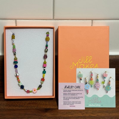 Colorful Dangle Earrings, Beaded Charm Earrings, Colorful Hoop Earrings ...