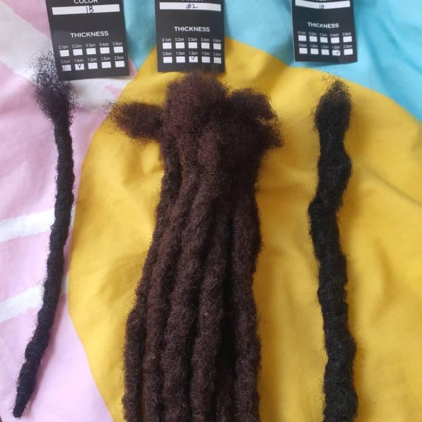 Textured Human Hair Wicks Loc Extensions | Jumbo Loc Extensions | Thick ...