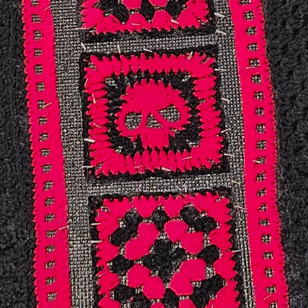 Skull Basic Granny Square Crochet Pattern-hexagon Squares-afghan Block ...
