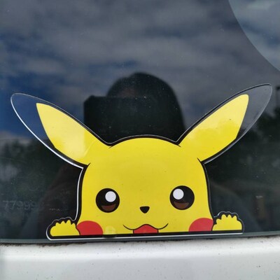 Pikachu Peeking / Peekabo Peekers Bumper Window Vinyl Decal Anime ...