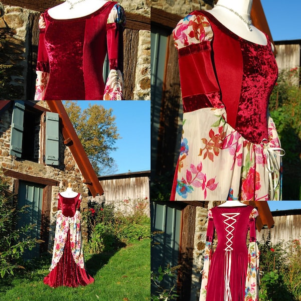 Velvet Forest Wedding Dress Medieval Viking Celtic Pagan Handfasting ...