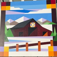 Mariner's Compass Barn Quilt Pattern and Directions to - Etsy Canada