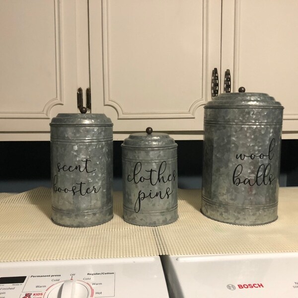 Clothes Pins Label Decal / Laundry Room Decor / Clothes Pins Label ...