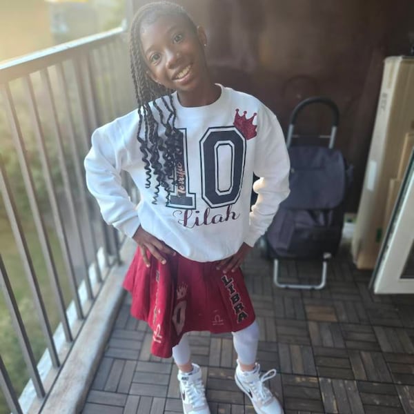 Girls 10th Birthday Outfit: Glitter Pleated Skirt Set - Etsy