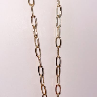 Gold Paperclip Rolo Cable Chain by Yard, Gold Cable Rolo Chain ...