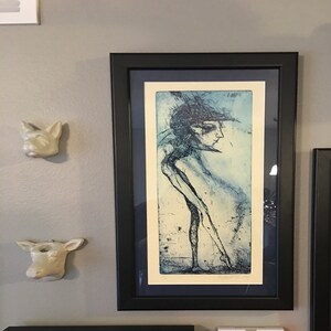 Original Etchings Small Black and White Fantasy Creatures Wall - Etsy