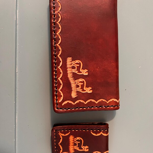 Norma Tooled Black Leather Bag - Hand Tooled Leather Purse - Tooled ...