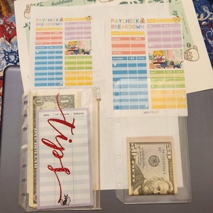 Cash Binder Label Designs Canva Templates - Etsy