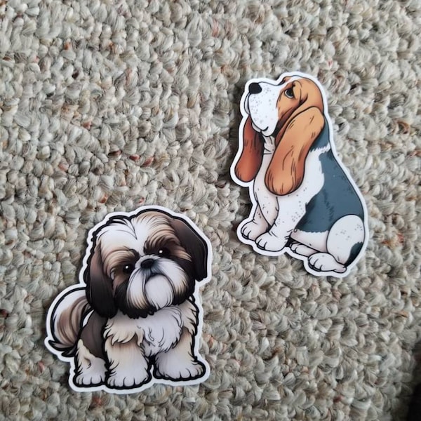 Cute Maltese Dog Stickers Pack of 5 Kawaii Maltese Dog Vinyl Laptop ...