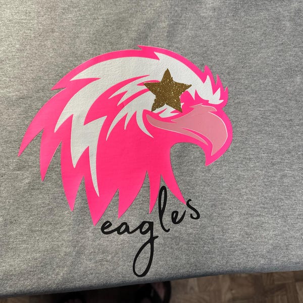 Eagles Preppy PNG Download, Eagles Mascot PNG, Eagles Football, Pink ...