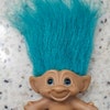 Vintage Ace Novelty Treasure Troll Doll, Purple Hair, Purple Diamond ...