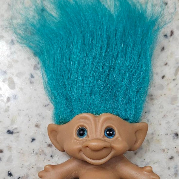 Vintage Ace Novelty Treasure Troll Doll, Pink Hair, Pink Eyes, Pink ...