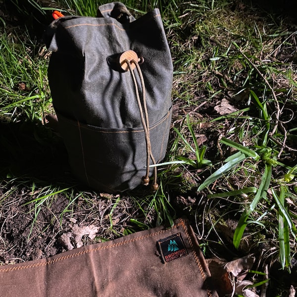 Bushcraft Waxed Canvas Forest Utility Mat, Canvas Sit Mat, Picnic ...