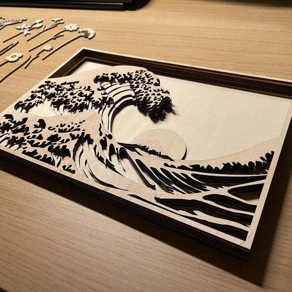Digital File - 5 Layer Laser Cut Files, DXF, SVG, Multi-layer Files, 4 ...