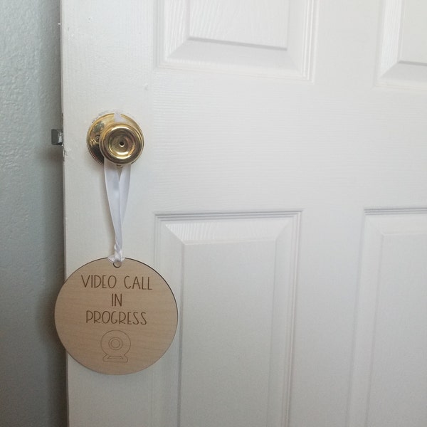 Video Call in Progress UNFINISHED Wood Sign Perfect for Video Calls ...
