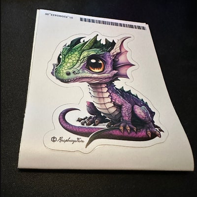 Cute Dragon Sticker Mythical Creature Fantasy Art Dragon - Etsy