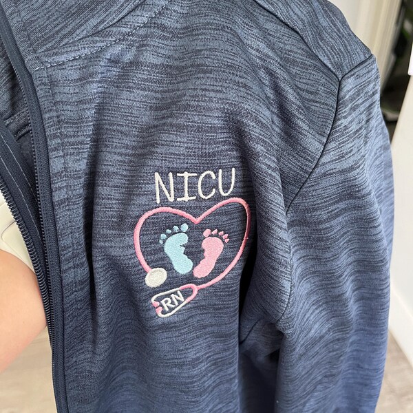 Pediatric Nurse Jacket Peds Labor and Delivery Jacket RN Zip Sweatshirt ...