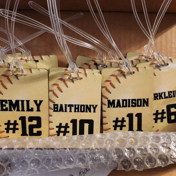 Personalized Softball Bag Tags for Team Gifts Sports Equipment Tag for ...