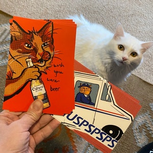 USPS pspspsps Postcards / Funny Cat Postcards to saveusps - Etsy