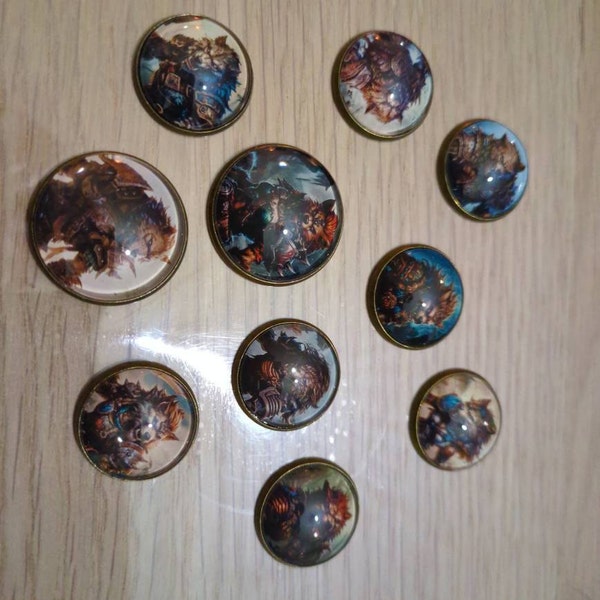 Bandits RPG Tokens Glass and Metal Deluxe Tokens Handmade by the Token ...