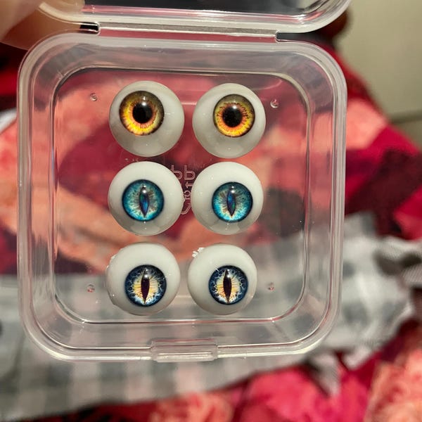 Resin Creature Cat Eyes for Reborn Dolls & Bjds by Chronic Art Dolls ...