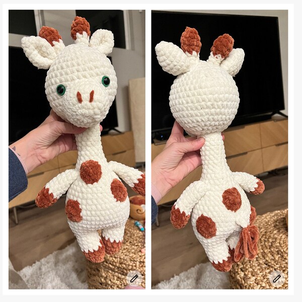 Giraffe Crochet Pattern, Giraffe Amigurumi Pattern, Plush Bulky Yarn ...