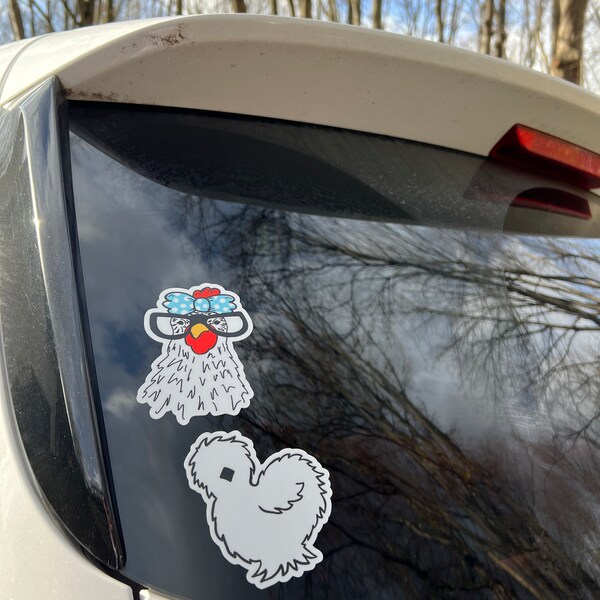 Cute Chicken Bumper Sticker Set of 6 - Chicken Lover Gift Idea ...